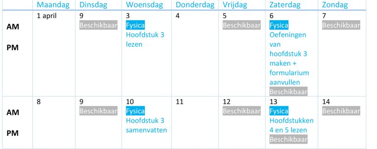 Een studieplanning opstellen om te slagen | My Sherpa